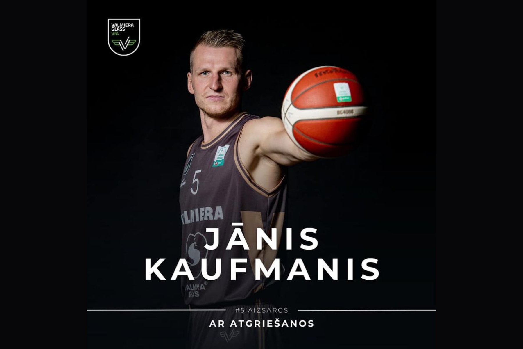 "Valmiera Glass/Vidzemes Augstskola" rindās atgriežas Jānis Kaufmanis ...